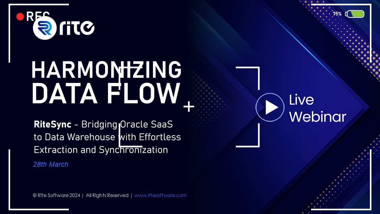 Ritesync Is An Extraction And Synchronization Tool For Oracle Saas 8115